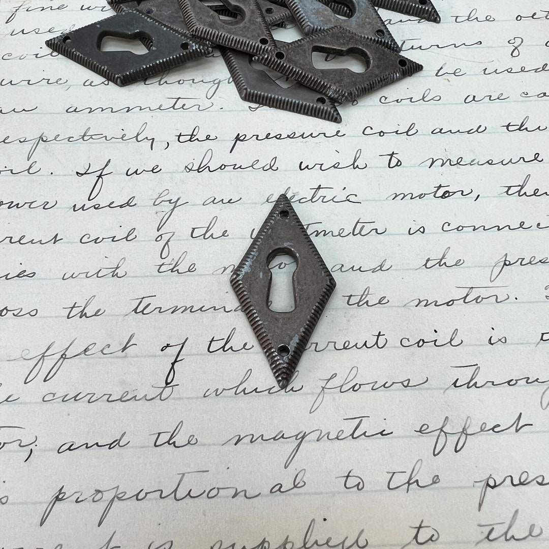 Vintage Metal Diamond Shaped Keyhole Vintage Keyhole Antique Furniture ...
