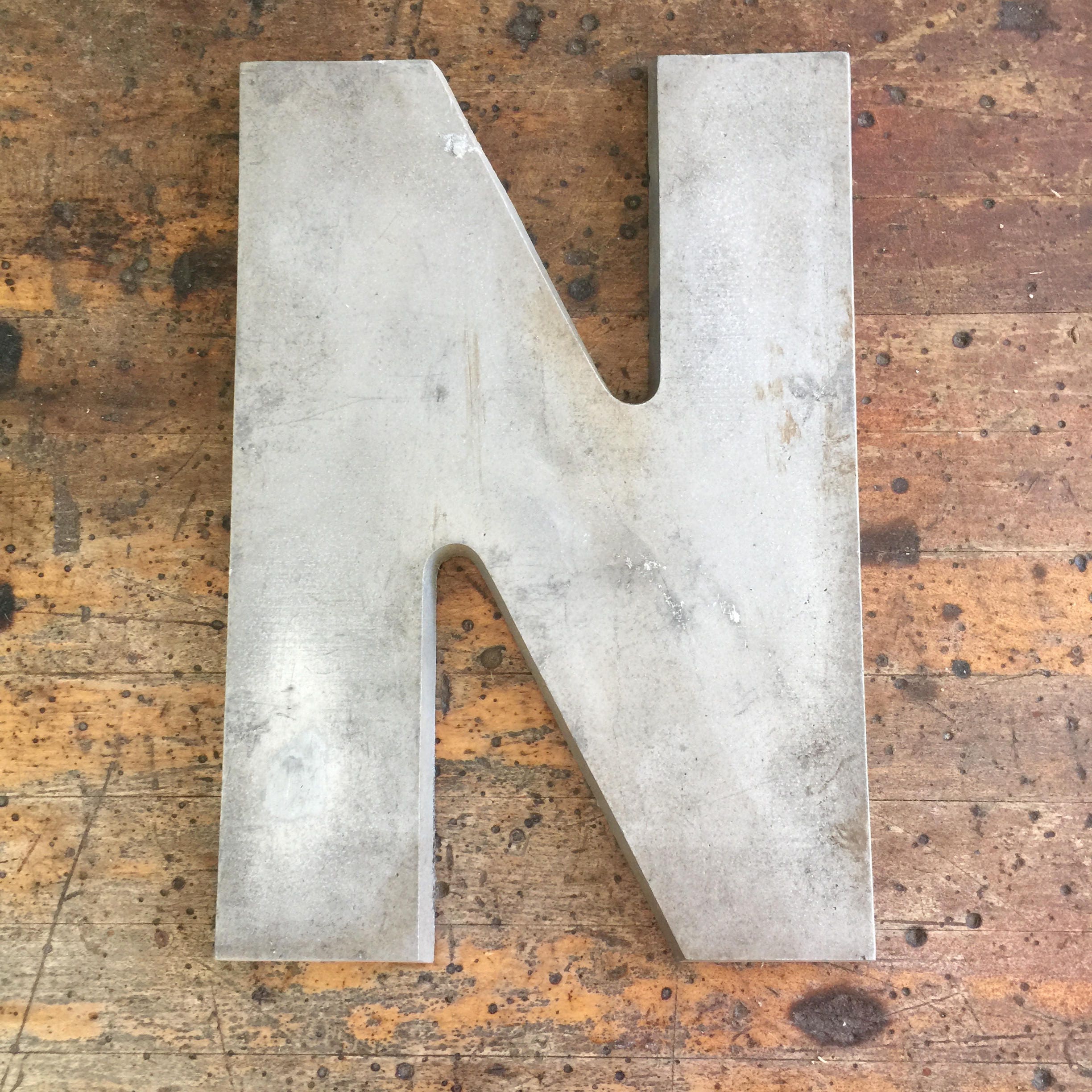 Vintage large industrial marquee sign letter - Letter N - Vintage ...