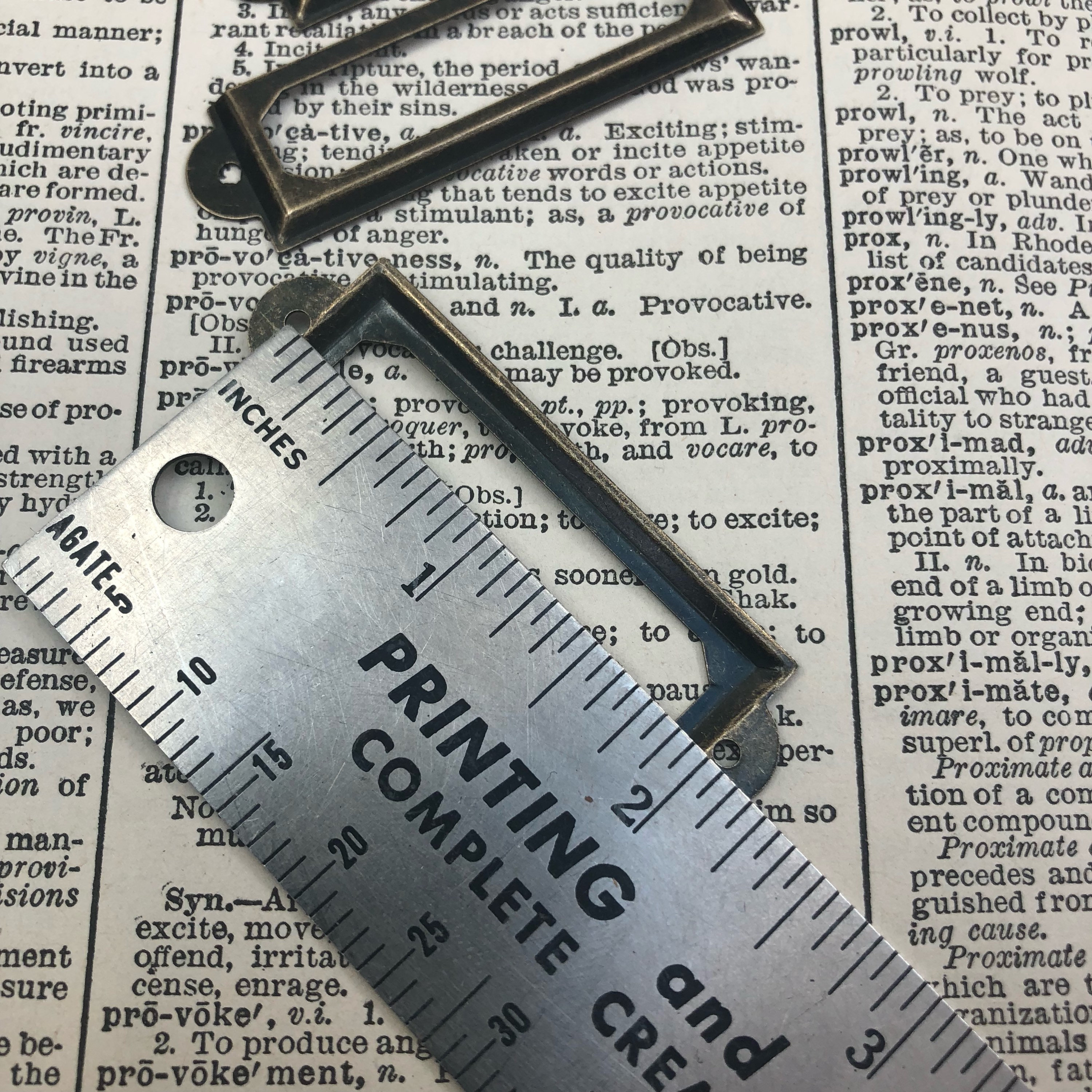 Vintage Style Metal Label Holders for Drawers Choose Color | Etsy