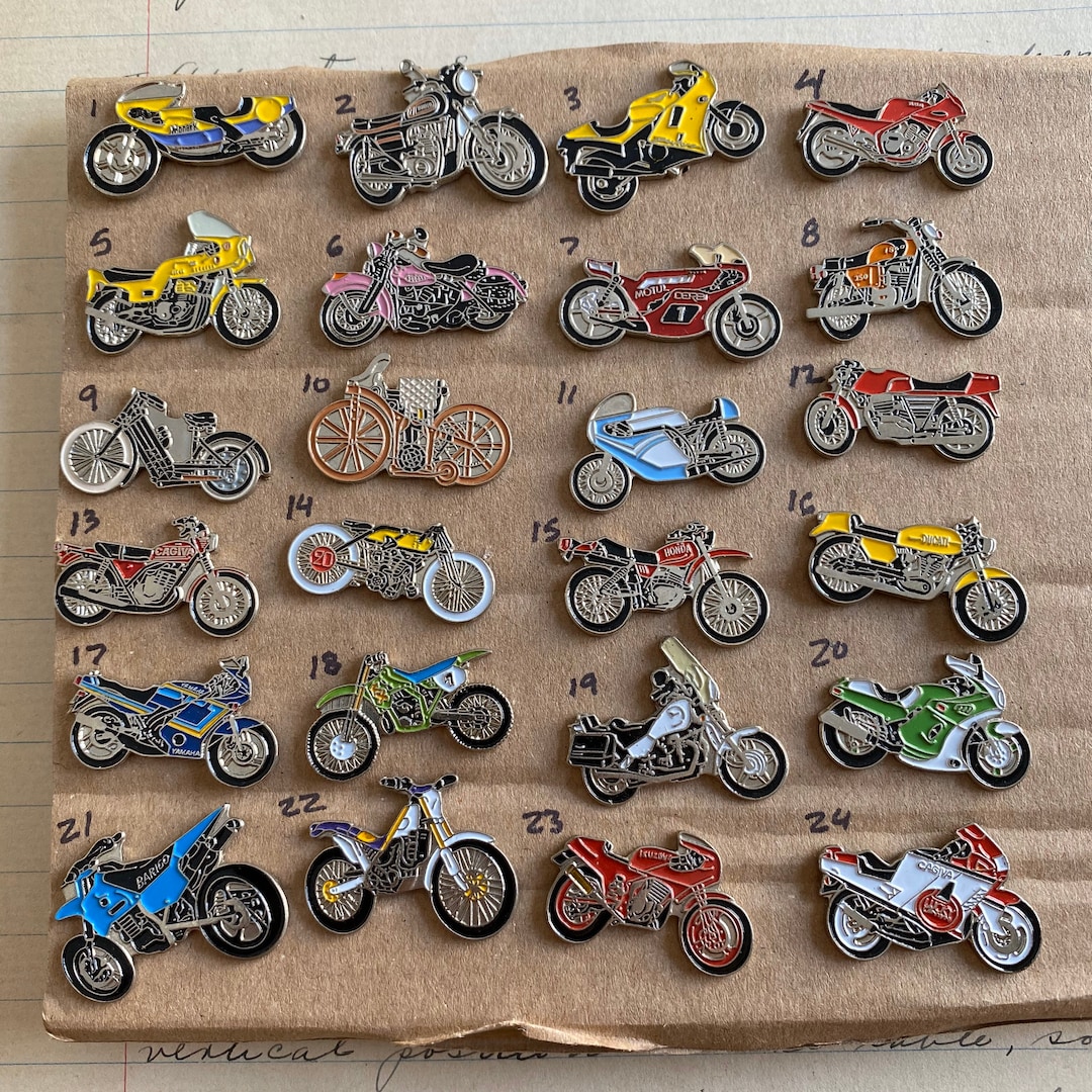 Motorcycle Lapel Pin Vintage Motorcycle Jacket Pin Biker - Etsy