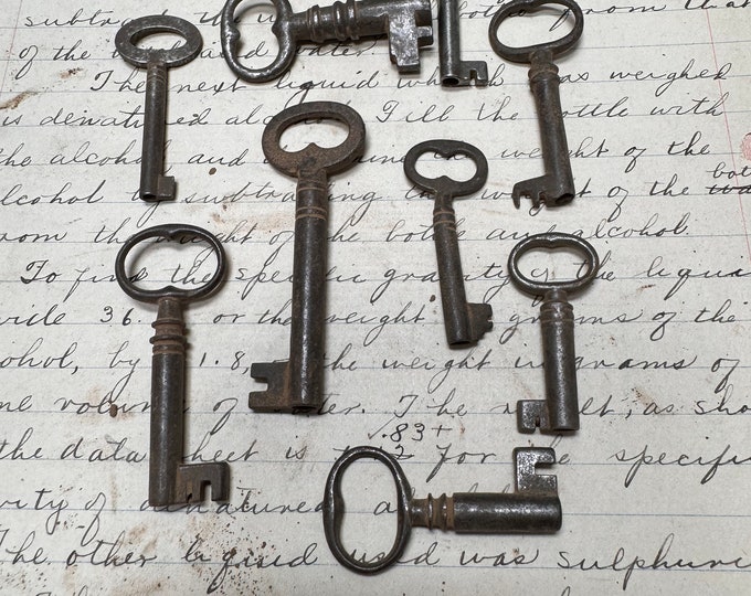 Lot of 10 Authentic Skeleton Keys - Antique Skeleton Key - Vintage ...