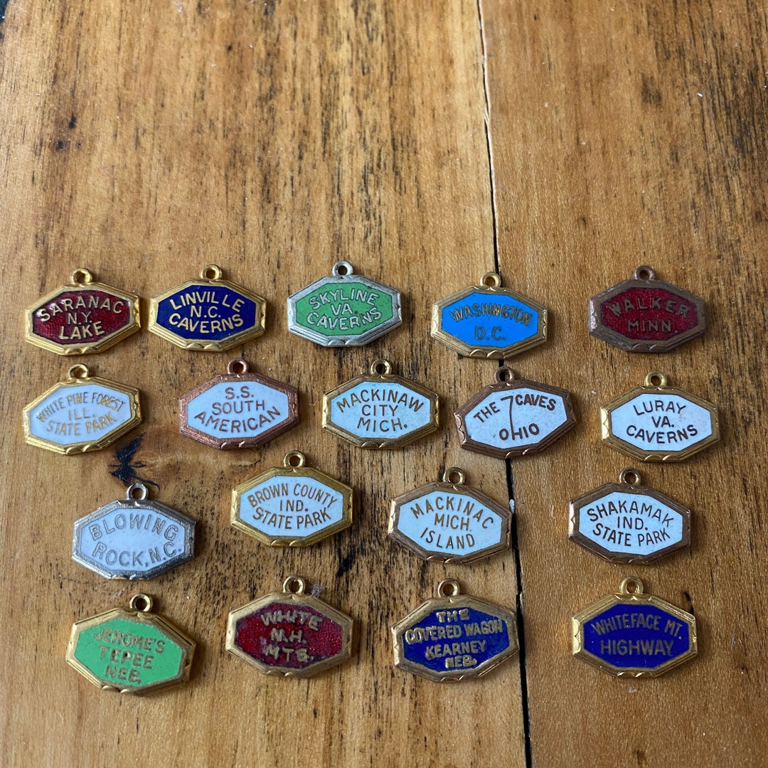 Vintage Souvenir Charm - US Travel Charm - Charm Bracelet - Metal ...