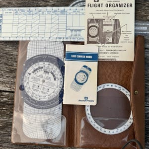 Vintage 1972 Sanderson Aviation Visual Aids Kit Flight Organizer Log ...