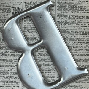 Vintage Large 6 Aluminum Letter B Salvaged Aluminum - Etsy