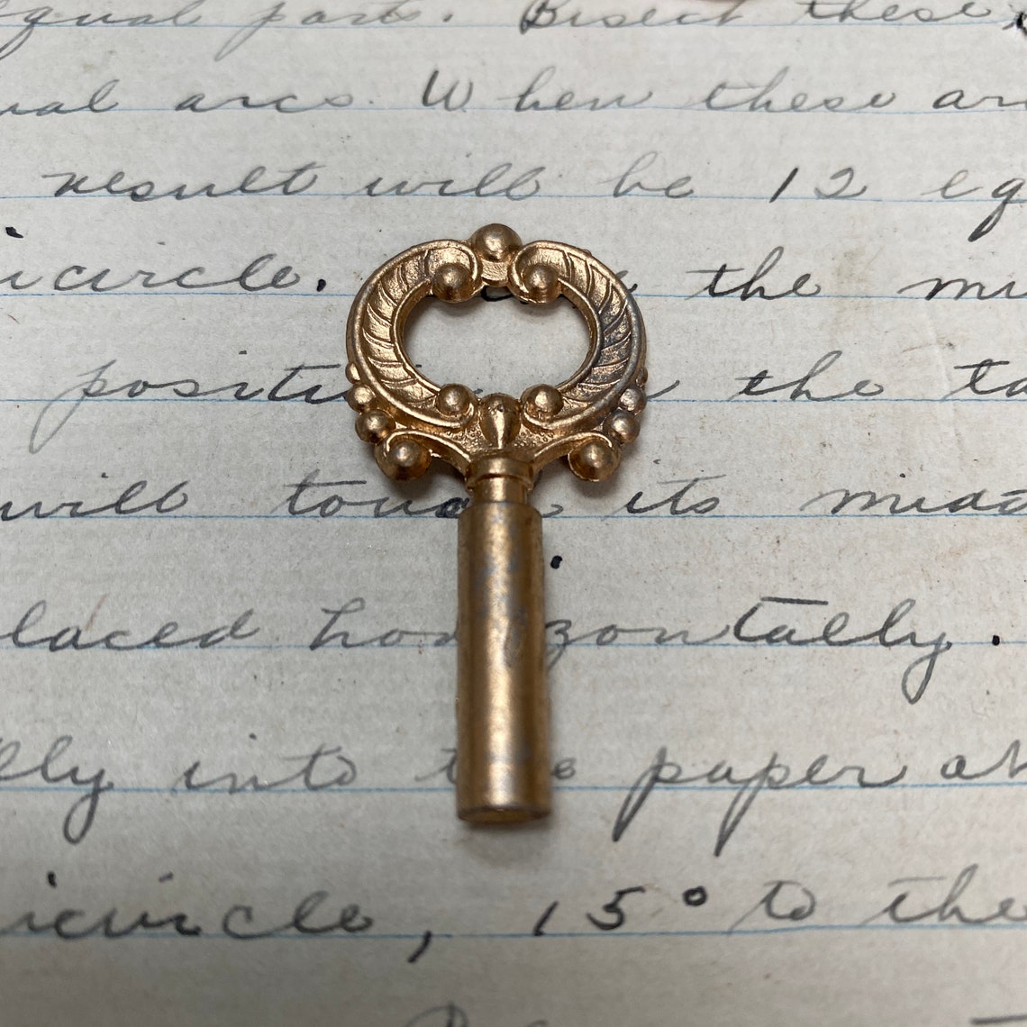 Brass Antique Lamp Switch Key - Vintage Skeleton Key - Vintage Barrel ...