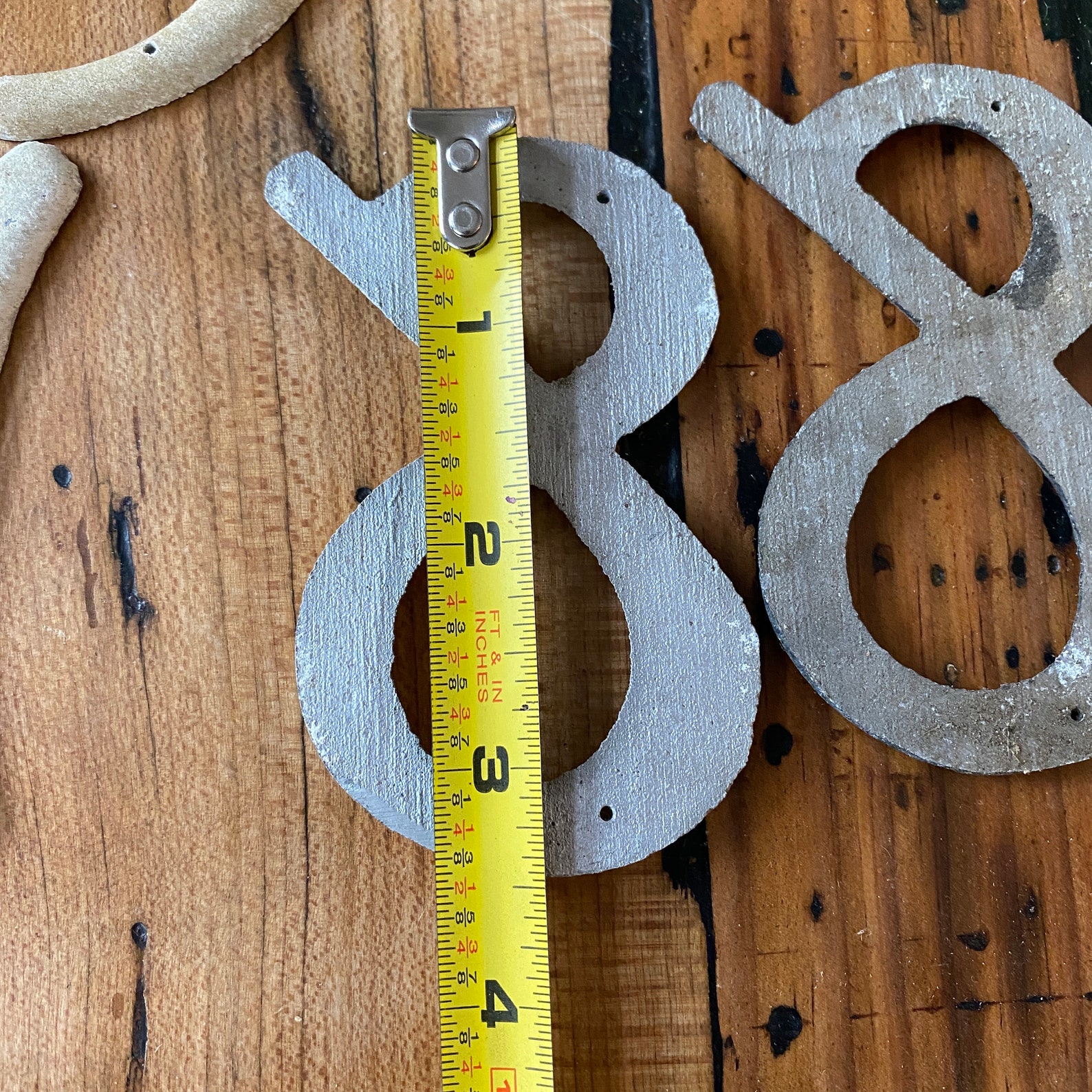Vintage Reflective Metal Number - Heavy Cast Aluminum Letter - Address ...