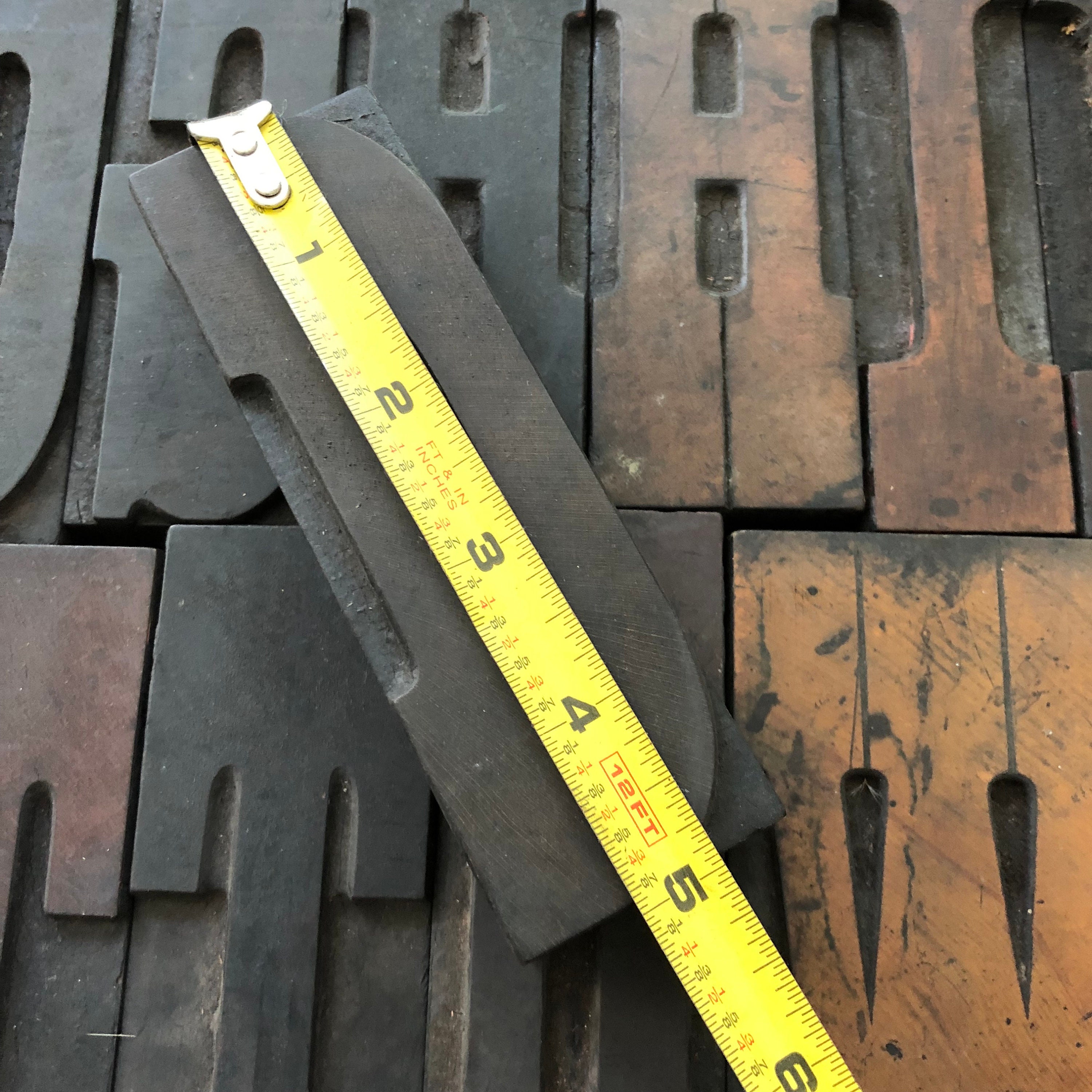 Western Style Font WOODEN Letterpress Printing Blocks choose | Etsy