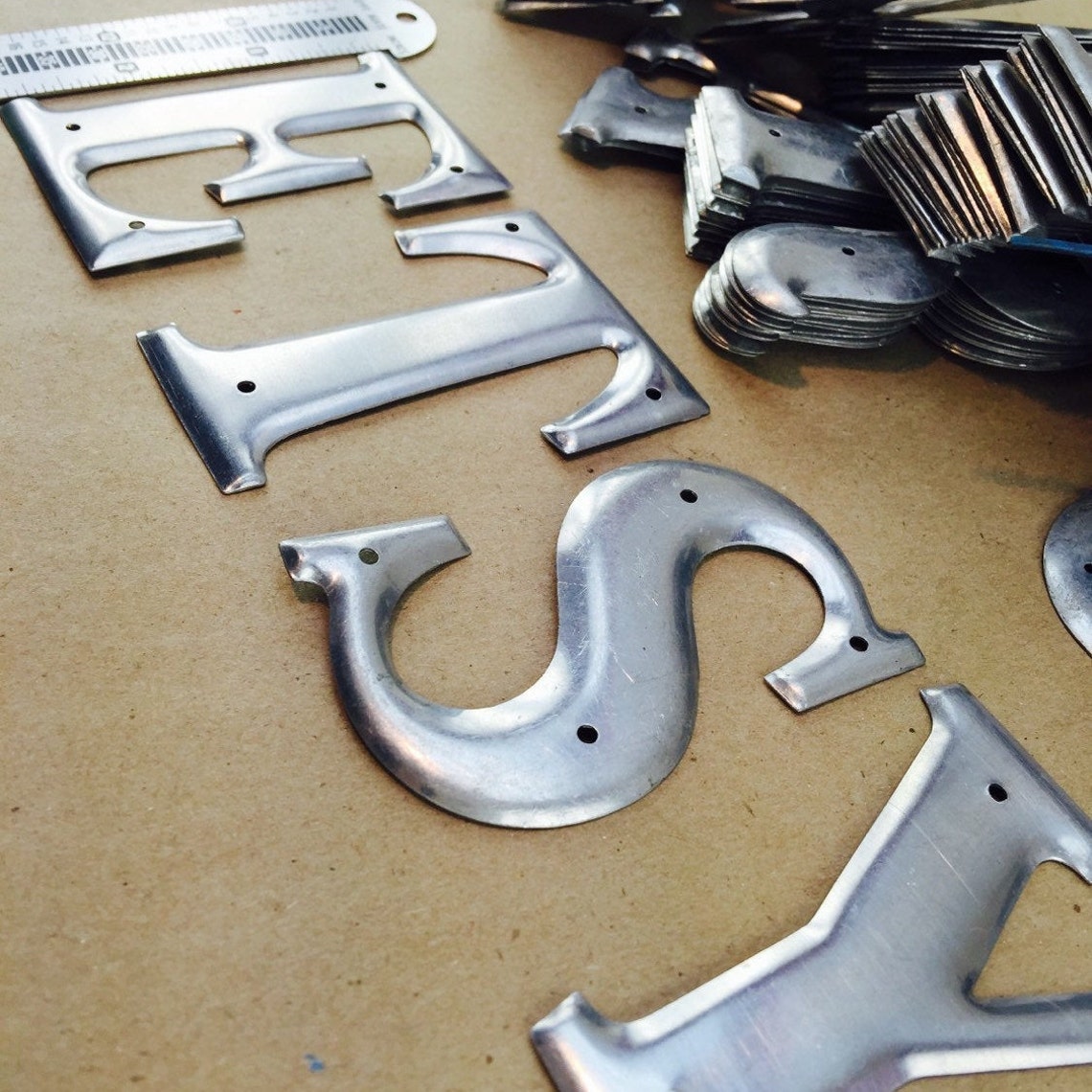 Full Alphabet Vintage Metal Letters 3 Premax Letter - Etsy