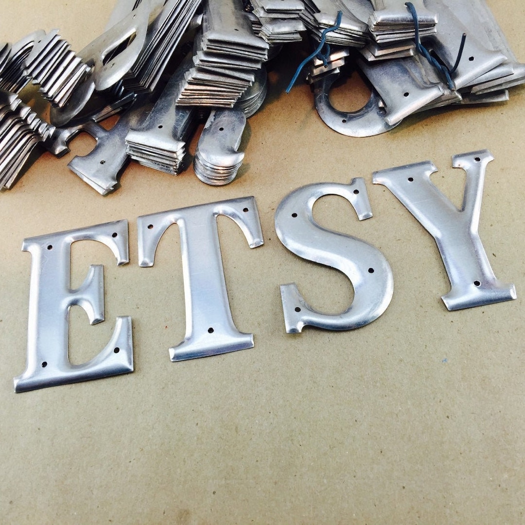 Full Alphabet Vintage Metal Letters - 3" Premax Letter– Telephone Pole ...