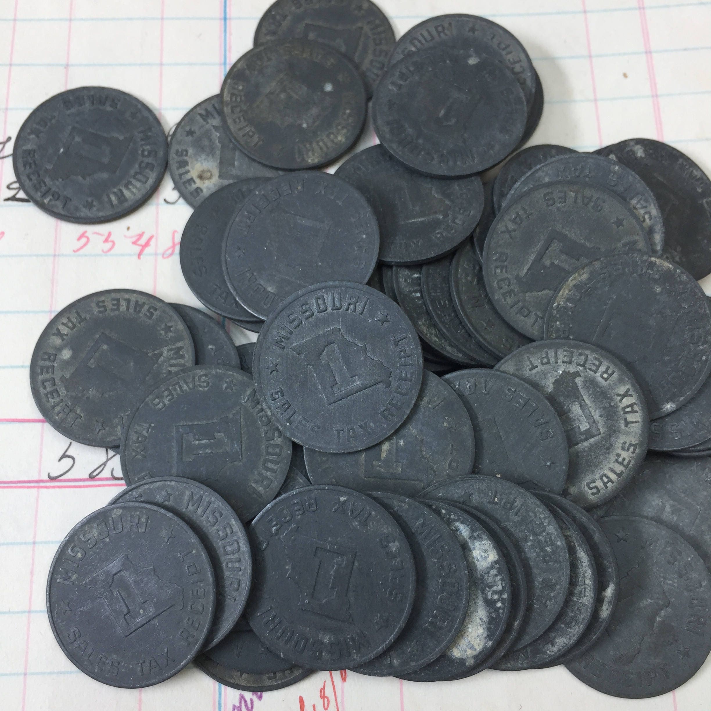 Set of 3 Tokens -vintage tax tokens old coin - state of Missouri ...