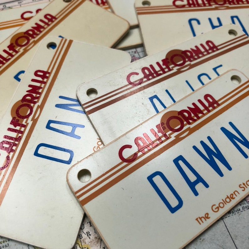 Vintage California Bike License Plates 48 Names to Choose | Etsy