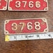 Vintage Fire Box Numbers Red Tags Metal Tag Favorite Numbers - Etsy