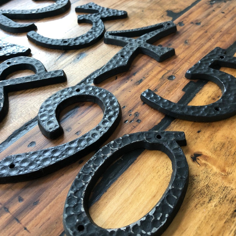 Black Metal Address Number 3.5 Vintage Metal House - Etsy