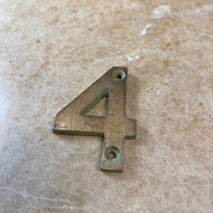 Vintage House Numbers - Your Choice Brass House Number - Salvaged ...