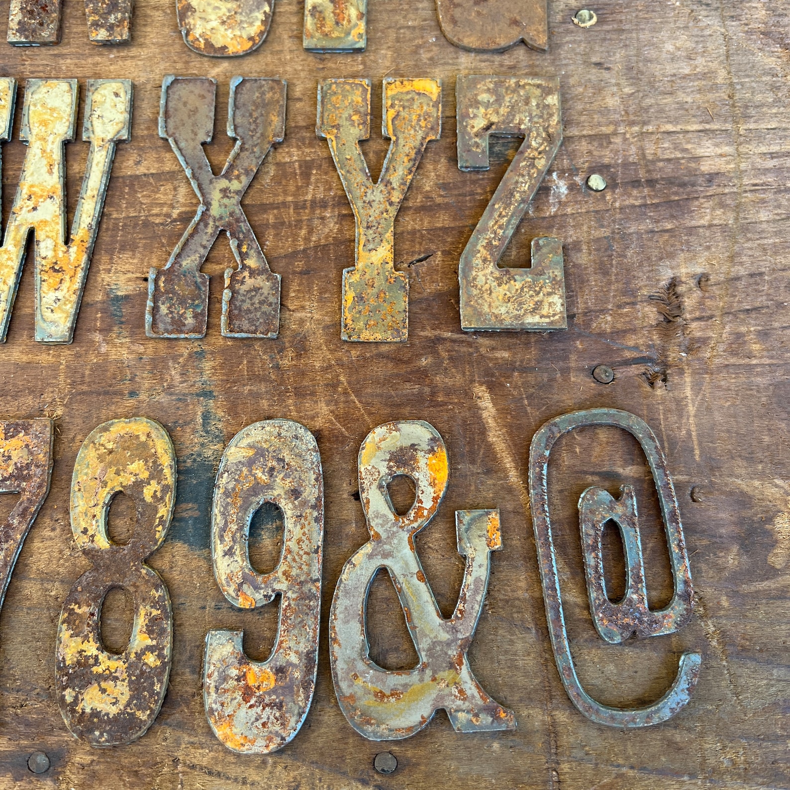 Rusty Metal Letters and Numbers - 3" Letter– Sign Letter - Address ...