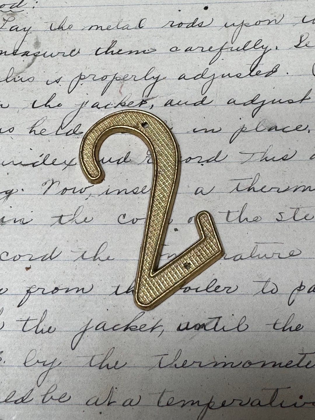 Vintage House Numbers - Brass House Number 2 Two - Salvaged Address ...