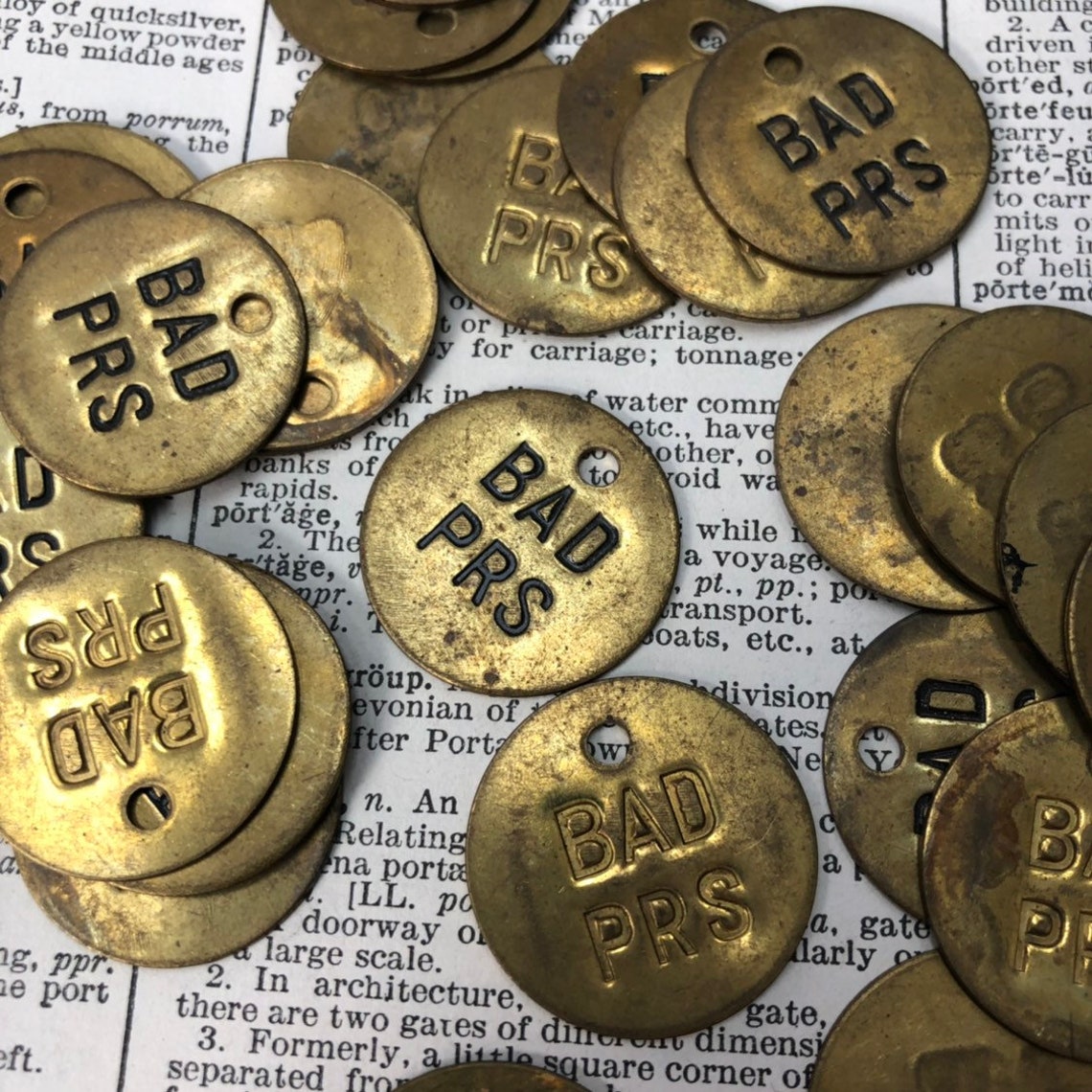 Antique Brass Tool Tag Key Tag - Vintage Hotel Room Number - Numbered ...