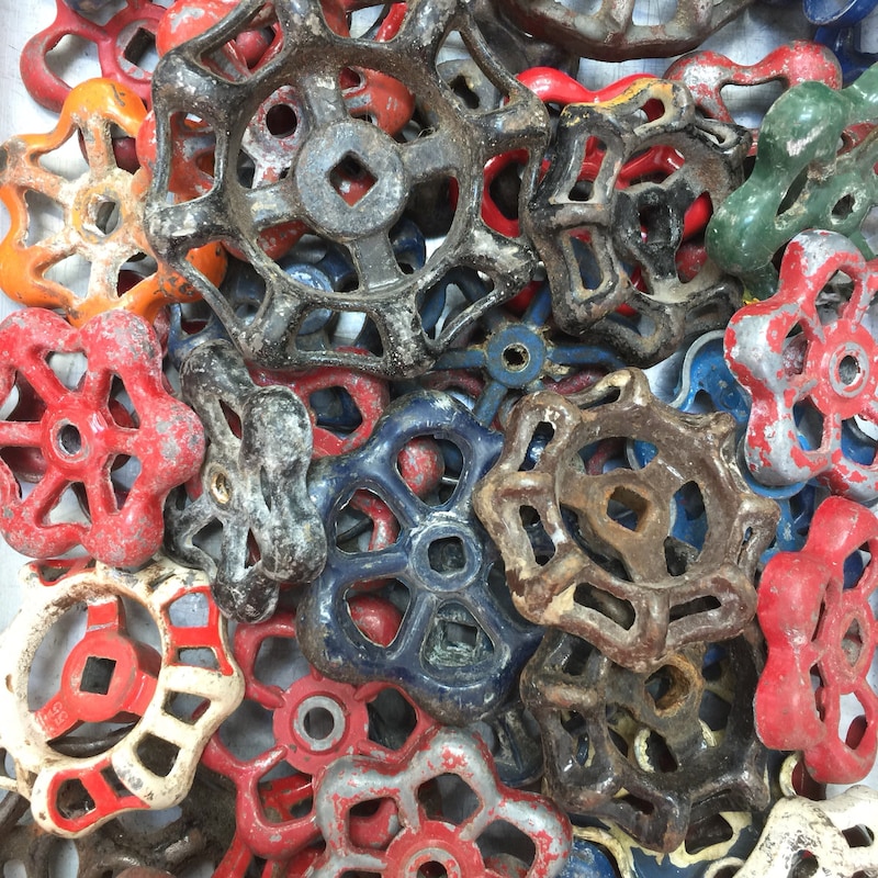 Antique Wall Mount Cast Iron 2 Handle Faucet - Etsy Canada