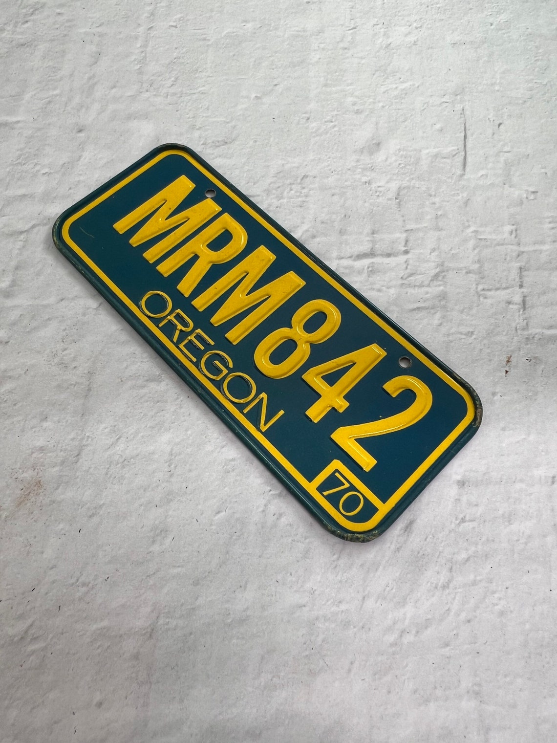 Vintage 1970 Oregon Bike License Plates - Bike Plate - Cereal Box Prize ...