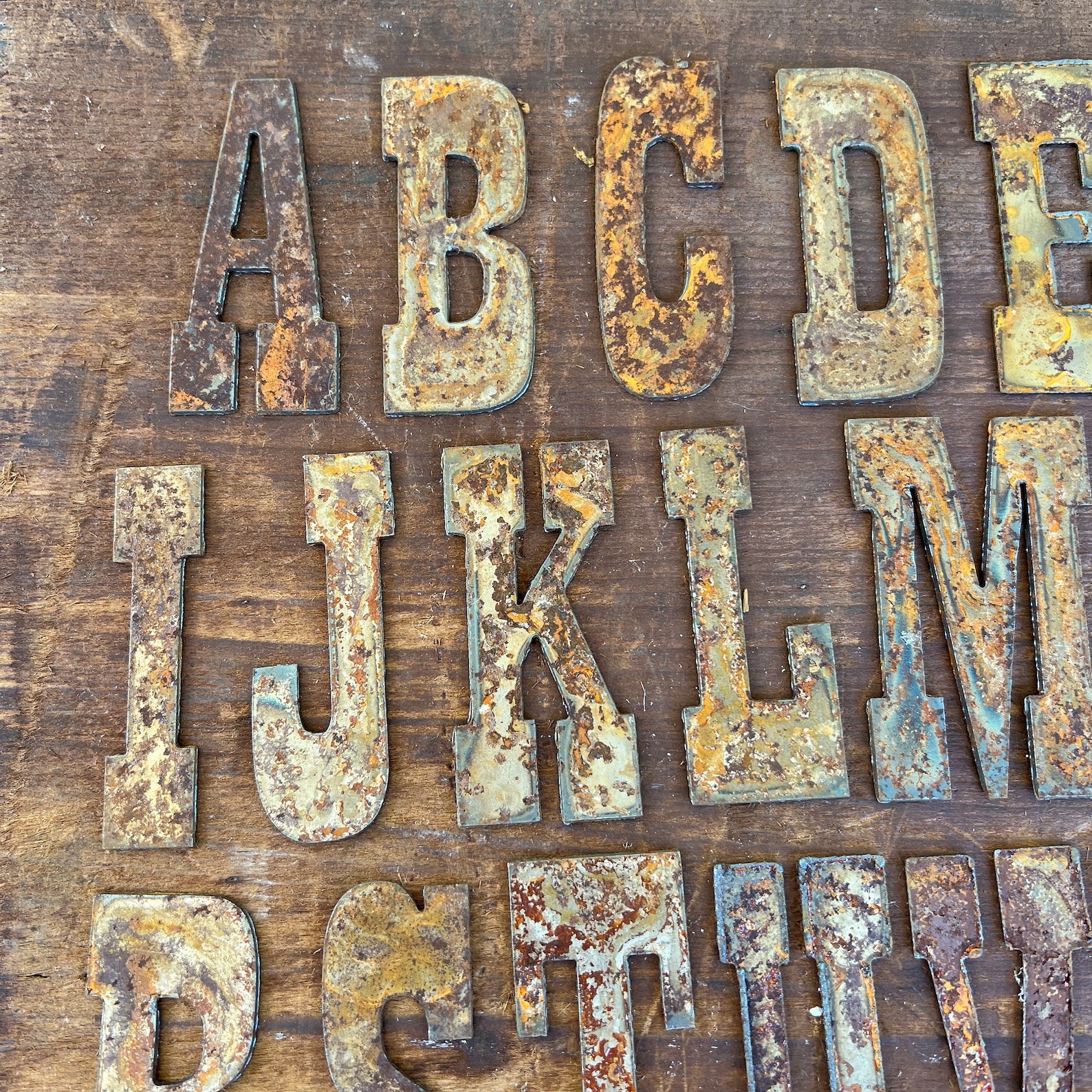 Rusty Metal Letters and Numbers - 3" Letter– Sign Letter - Address ...