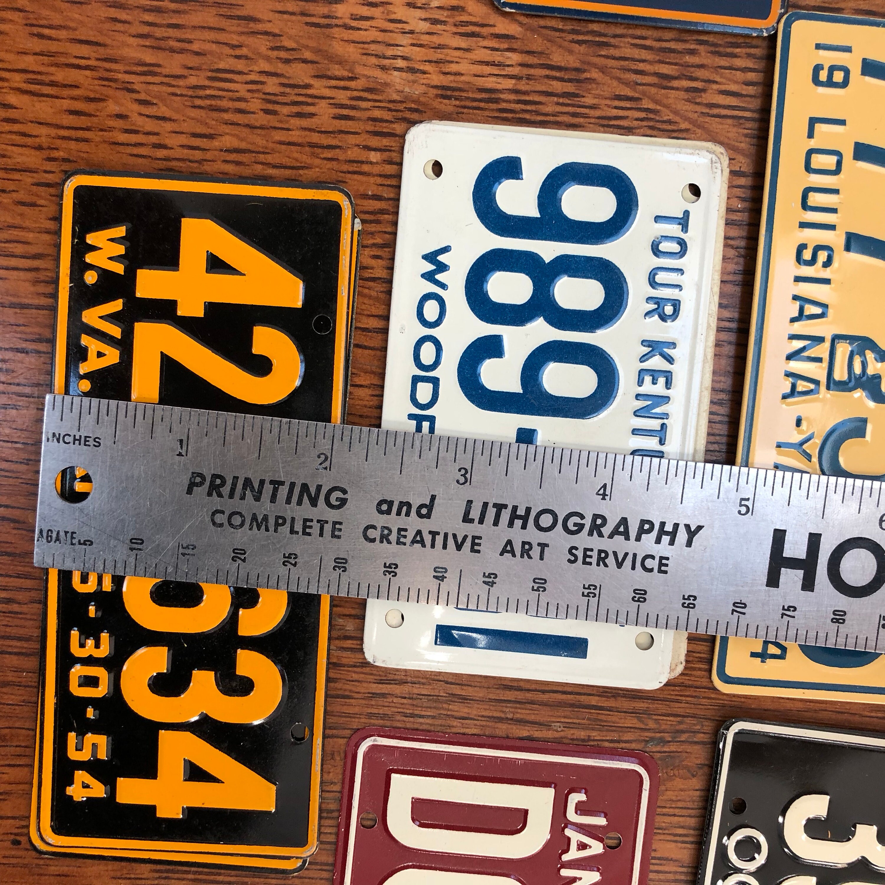Vintage 1954 Bike License Plates - Choose Your State - Bike Plate ...
