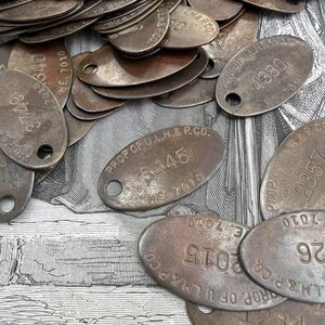 Antique Numbered Brass Tags Year Tag Vintage Room Key Tags Steampunk ...