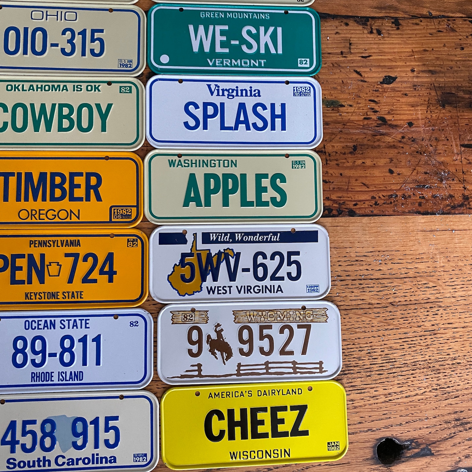 Vintage 1982 Bike License Plates - Choose Your State - Bike Plate ...