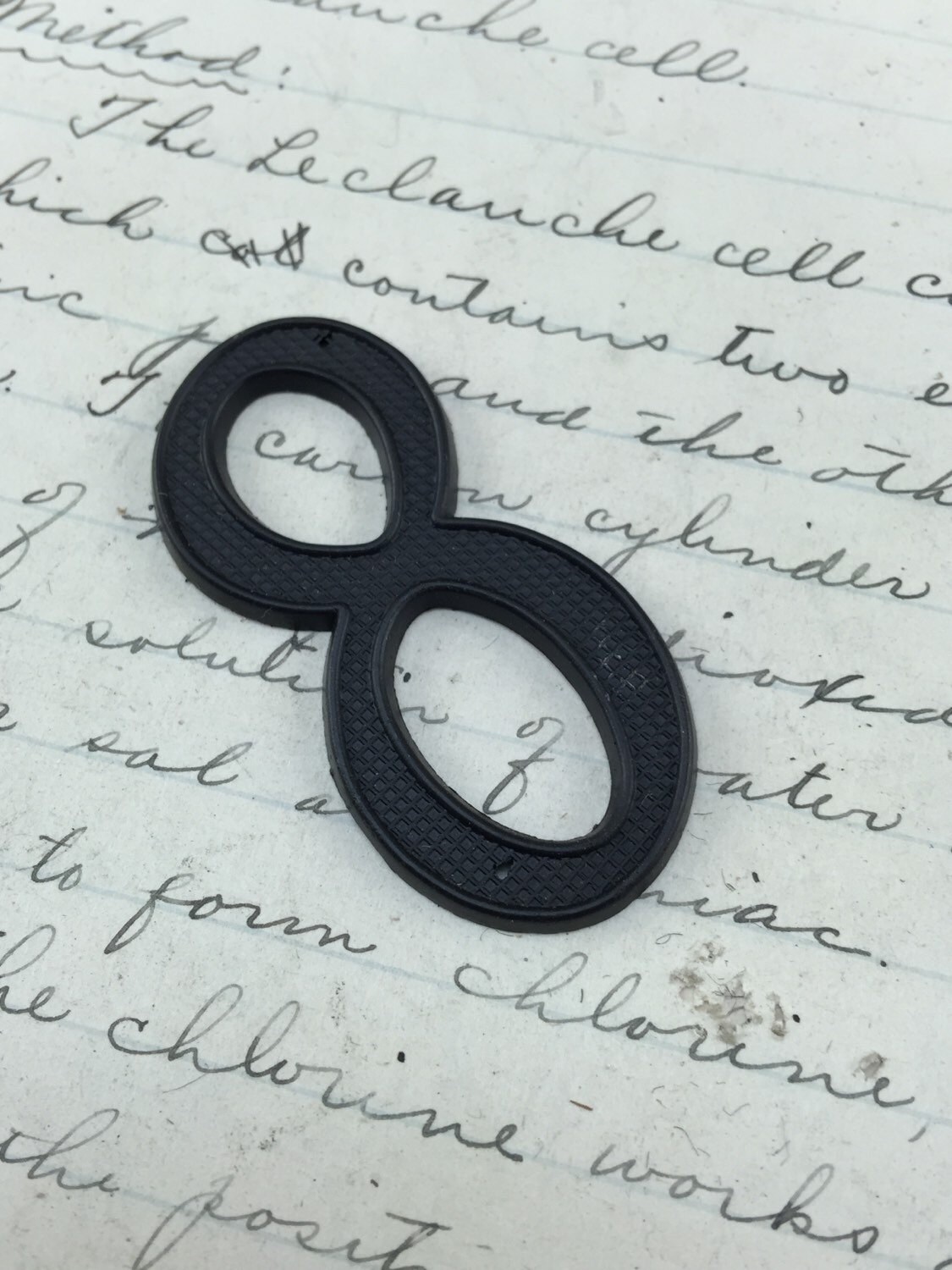 Vintage house numbers - black House Number 8 eight - salvaged address ...