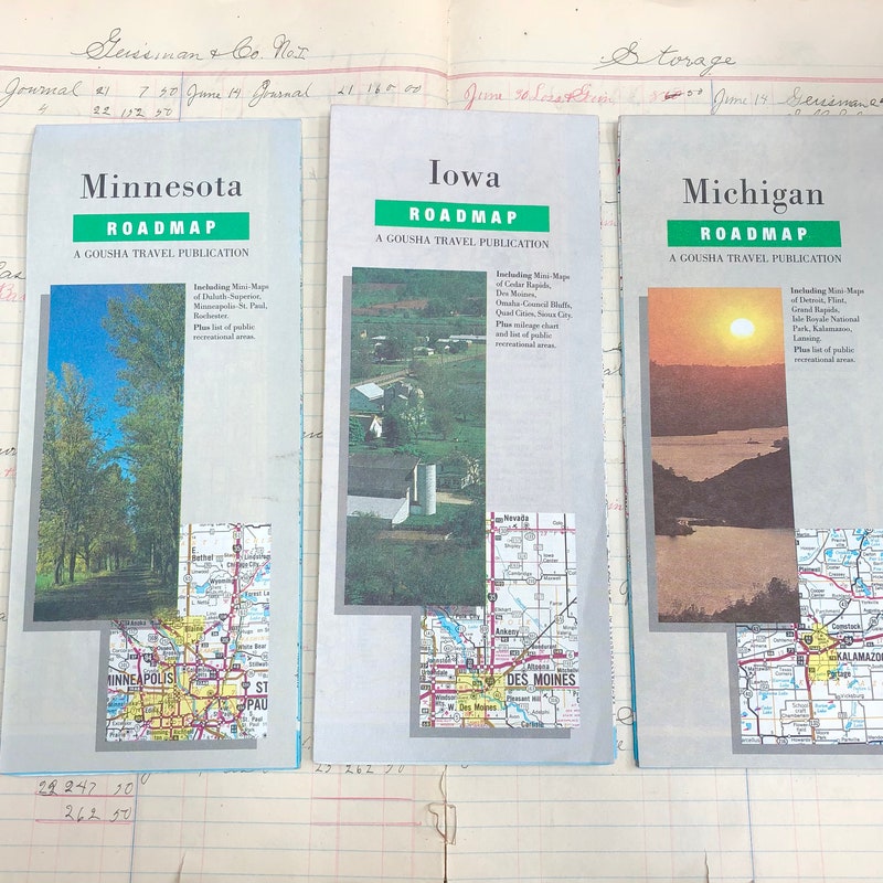 Vintage Road Maps - Etsy
