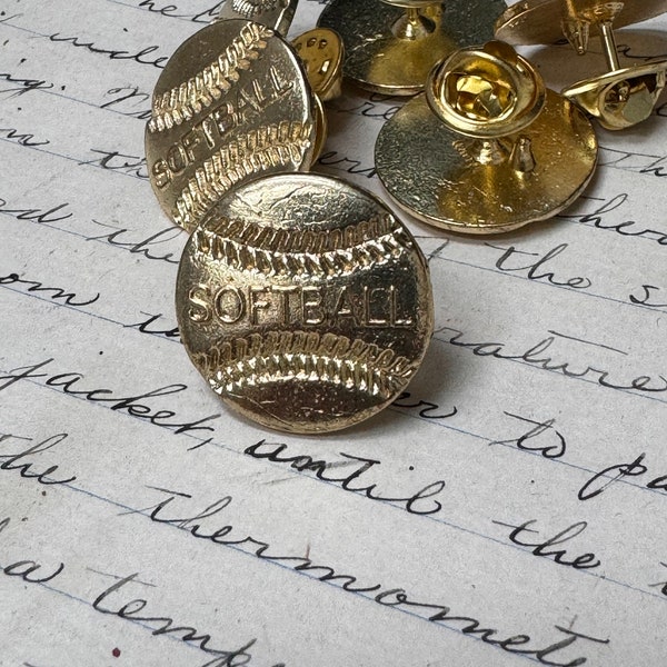 Softball Pin Back Buttons - Etsy