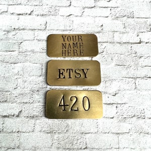 Custom Hand Punched Brass Tag - NO Holes -hand Stamped Key Tag - Label ...