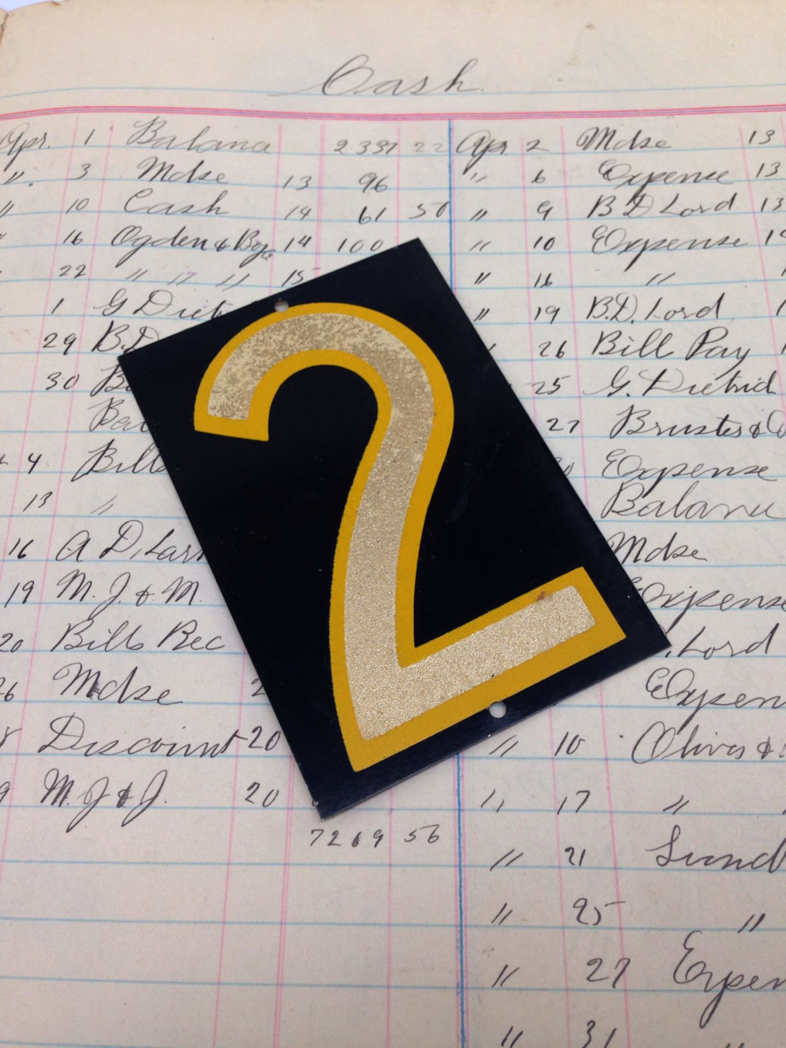 Vintage Reflective House Number 2 Reflective Sign Number | Etsy