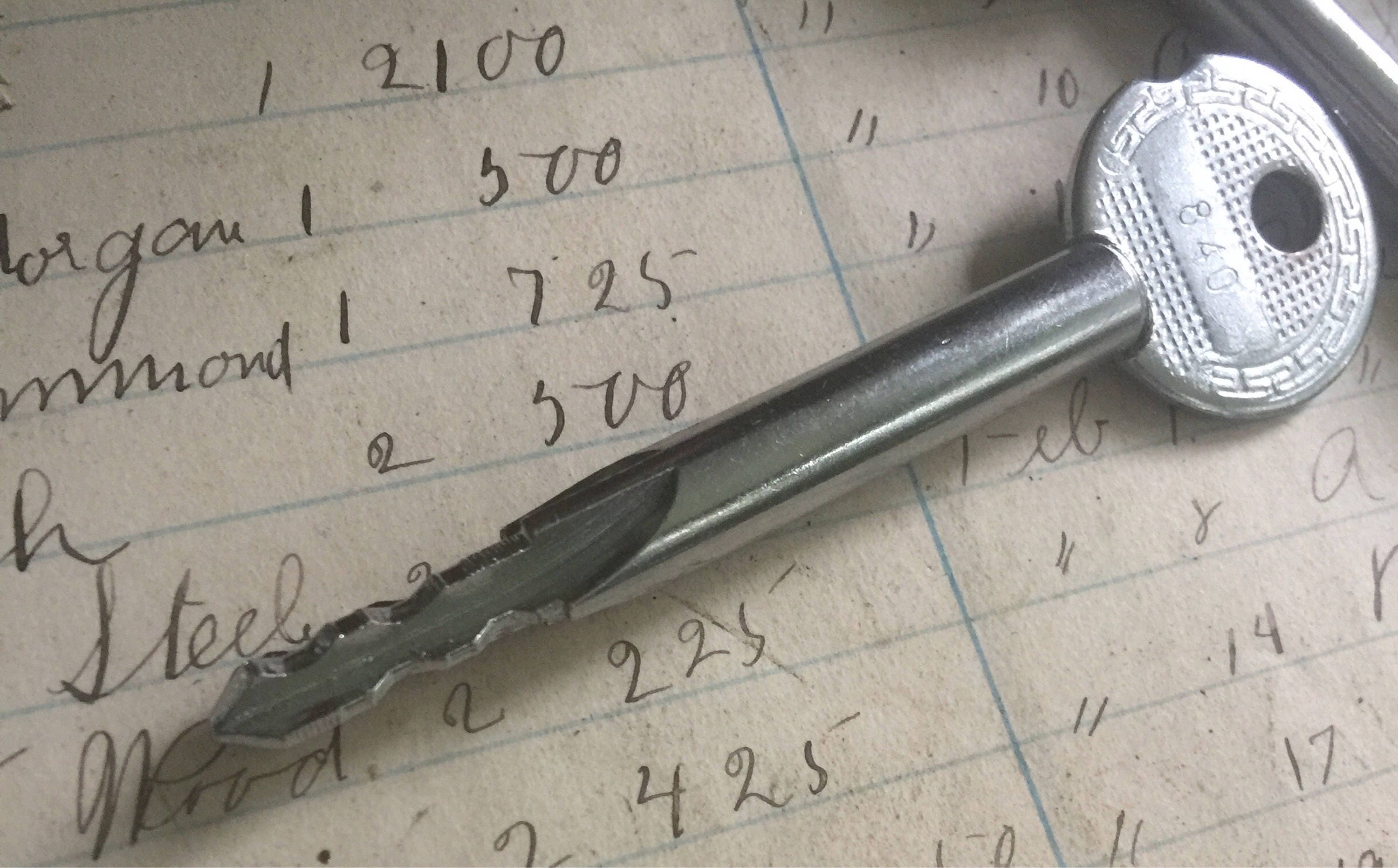 Industrial high security key vintage safe deposite box key | Etsy