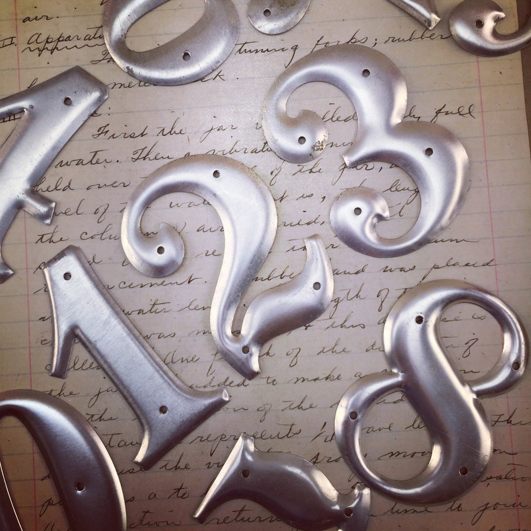 Industrial Metal Numbers 3" - Small Vintage Metal Numbers – Salvaged ...