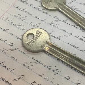 Mosler Bank Safe Key - Industrial High Security Key - Vintage Safe ...