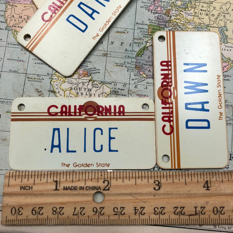 Vintage California Bike License Plates 48 Names to Choose | Etsy