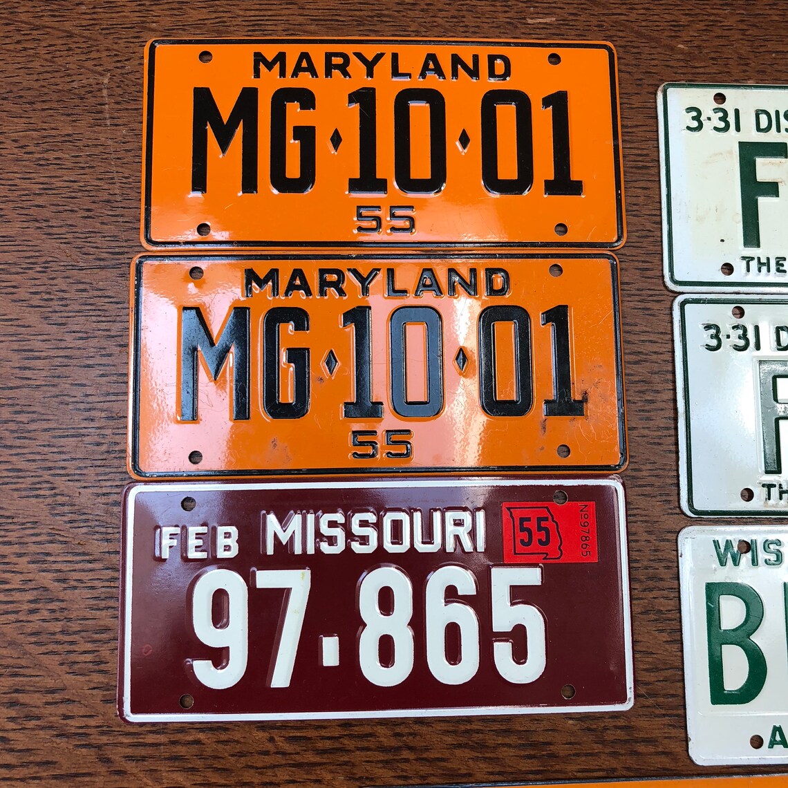Vintage 1955 Bike License Plates Choose Your State Bike - Etsy
