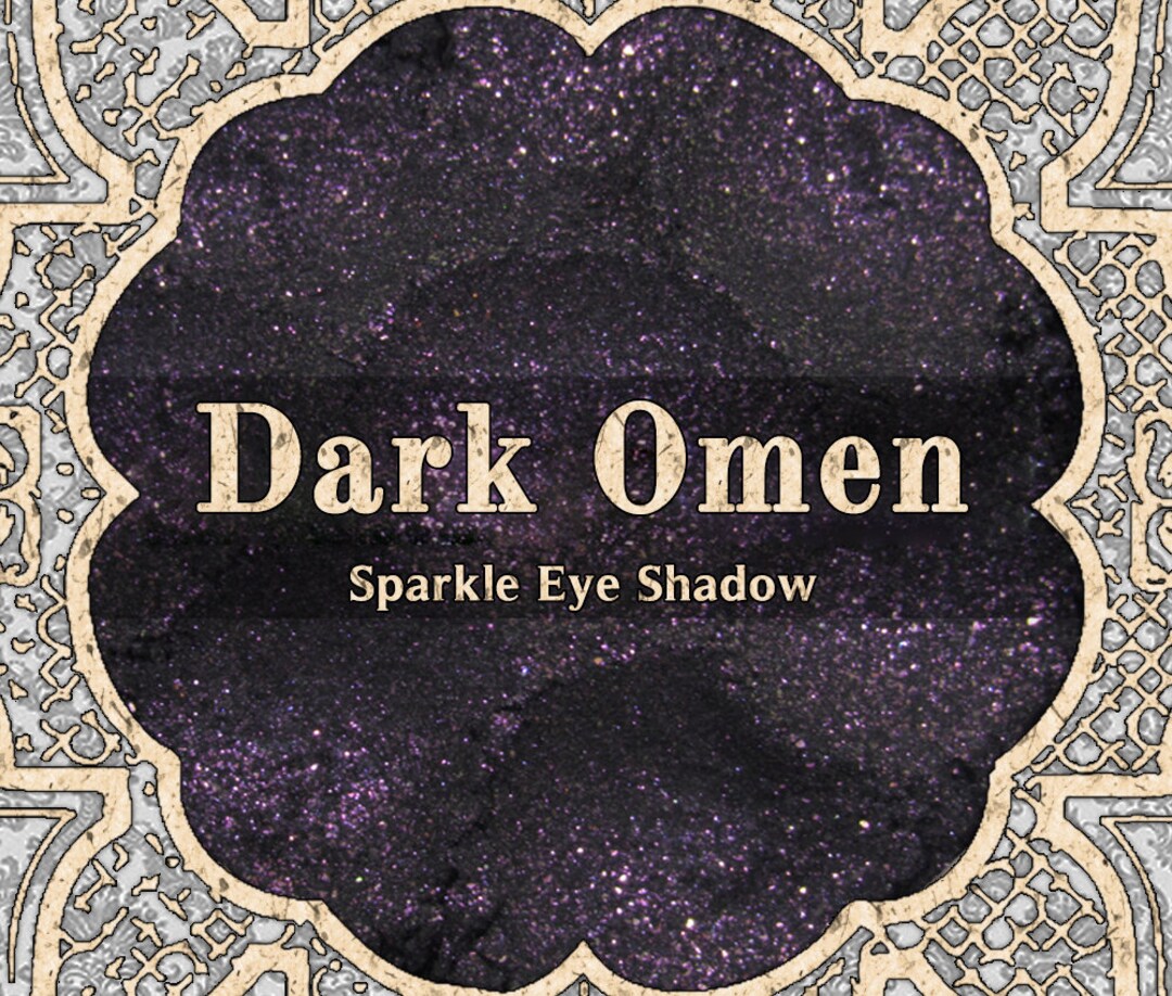 DARK OMEN Sparkle Eye Shadow Deep Black Pink Sparkle Gold - Etsy