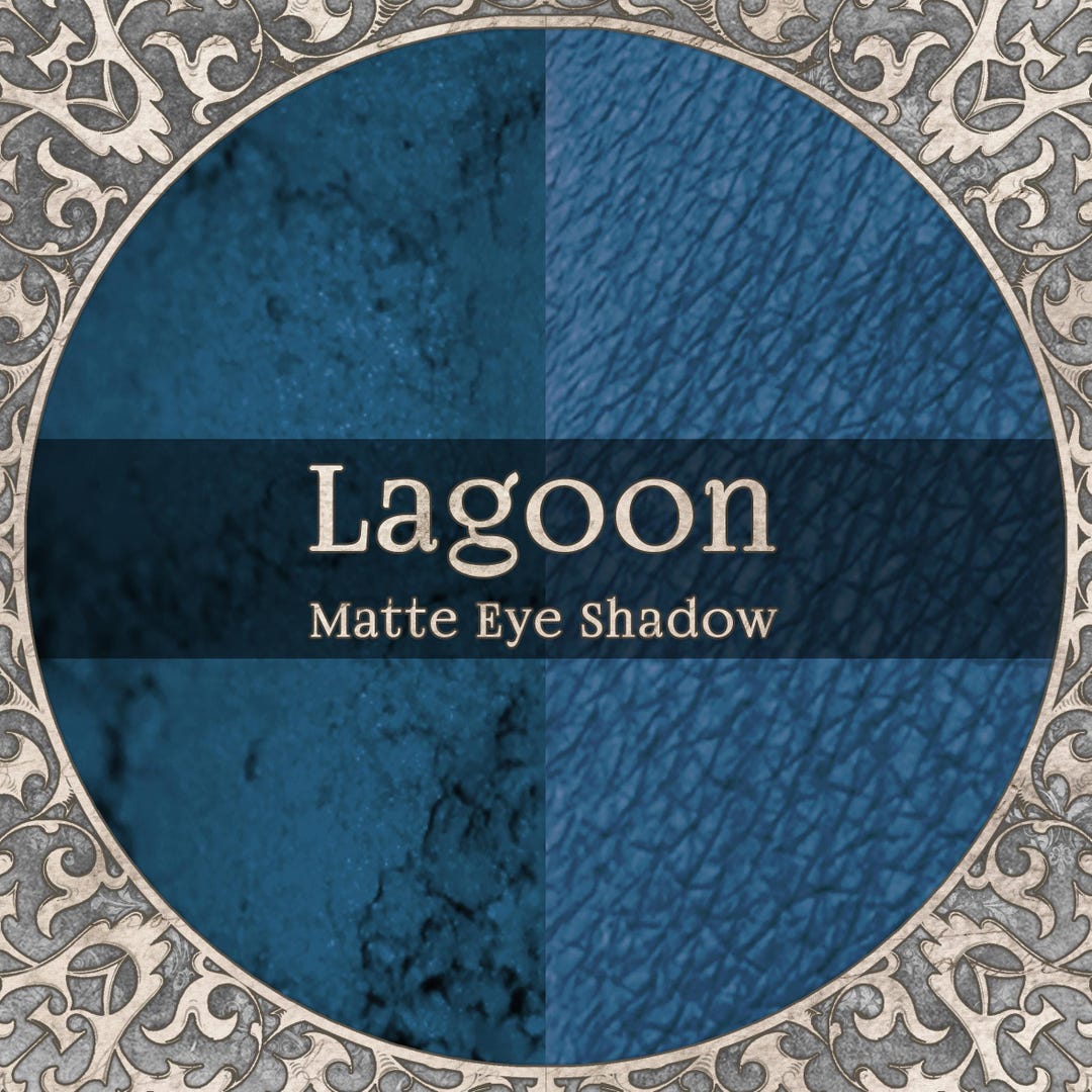 LAGOON Eye Shadow: Matte Cyan Blue, Mermaid Inspired Makeup, TAT 5-6 ...