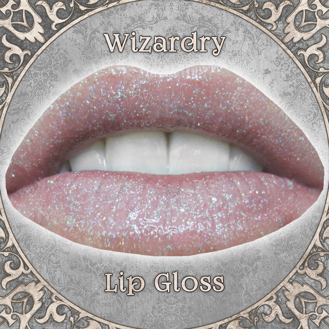 WIZARDRY Lip Gloss - Sheer Rainbow Holographic Glitter With Vanilla Flavor, Cruelty Free and ...