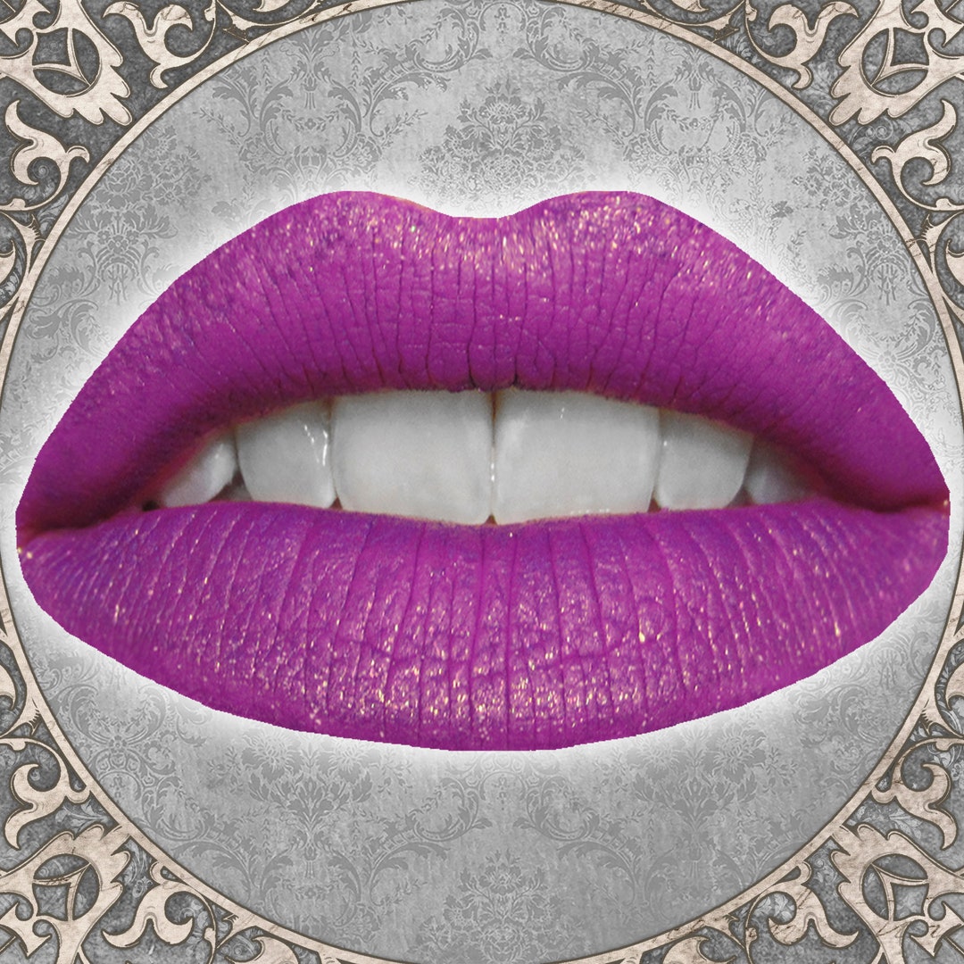 SACRED LOTUS Liquid Lipstick: Matte Magenta W/ Gold Sparkle, TAT 5-6 ...