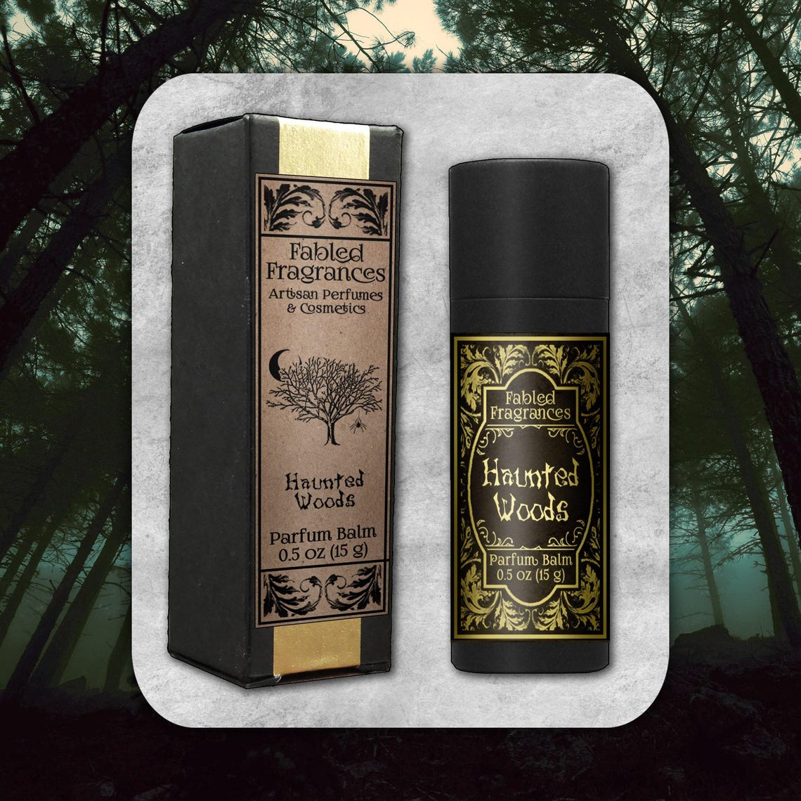 HAUNTED WOODS Solid Perfume: Earthy Chypre and Moss, Vegan Scent, TAT 5 ...