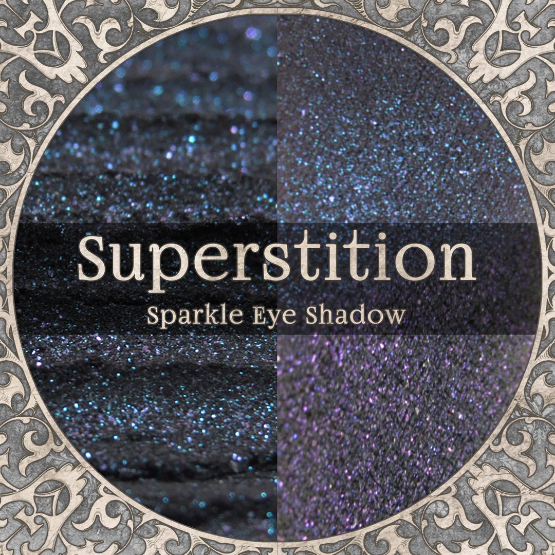 SUPERSTITION Eye Shadow: Shimmer Black W/ Blue & Pink Sparkle, TAT 7-8 ...