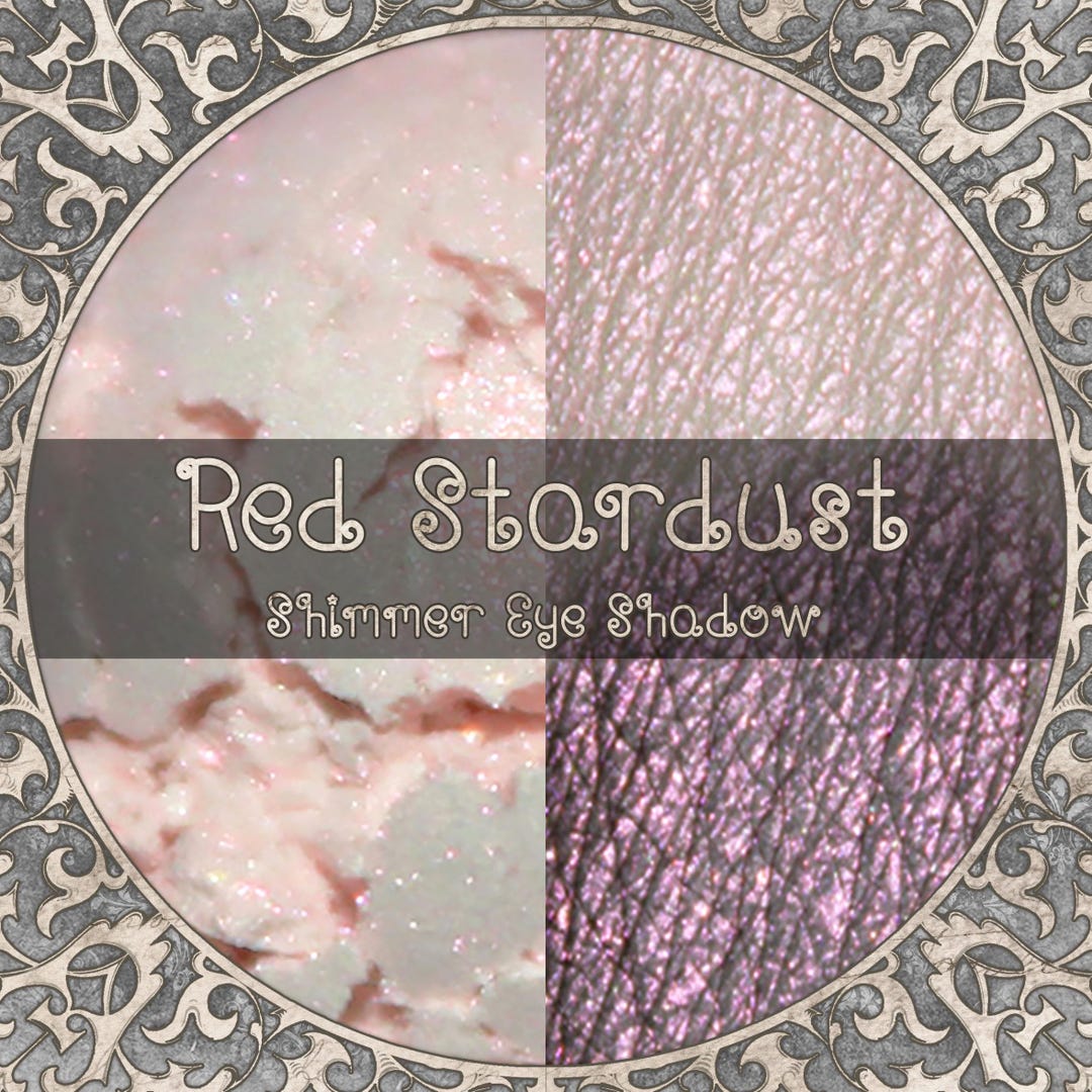 RED STARDUST Eye Shadow: Iridescent White W/ Pink Highlight, - Etsy