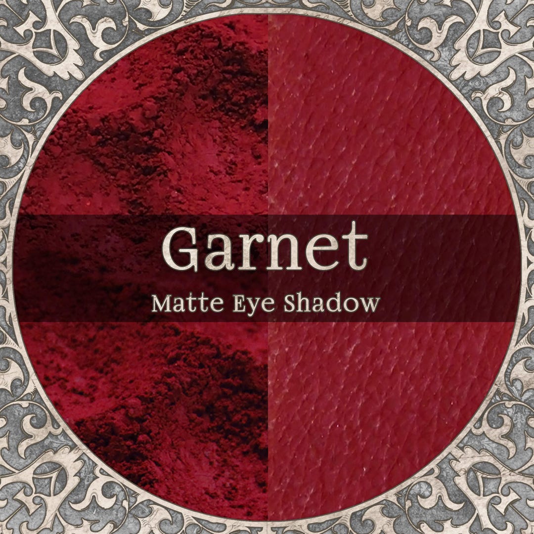 GARNET Eye Shadow: Matte Dark Ruby Red, Vegan Gothic Makeup, TAT 5-6 ...