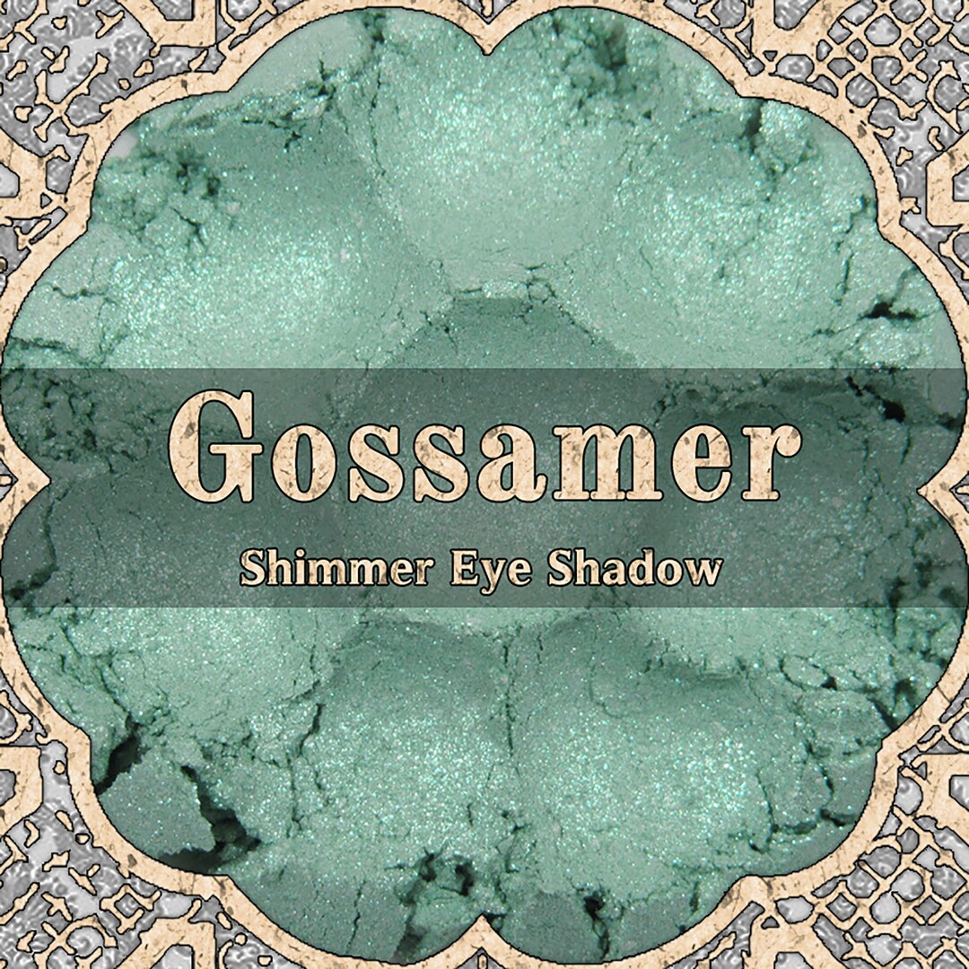 Pastel Seafoam Green Shimmer Eye Shadow, GOSSAMER, Iridescent Teal Duochrome, Loose Powder ...