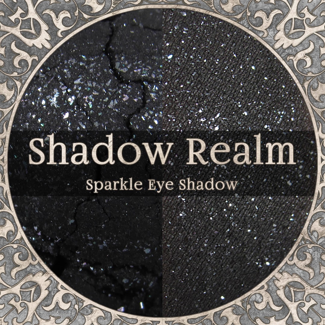Jet Black Sparkle Eye Shadow, SHADOW REALM, Silver Glitter, Spooky ...