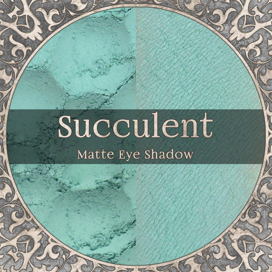 SUCCULENT Eye Shadow: Matte Pastel Seafoam Green, Vegan Makeup, TAT 5-6 ...