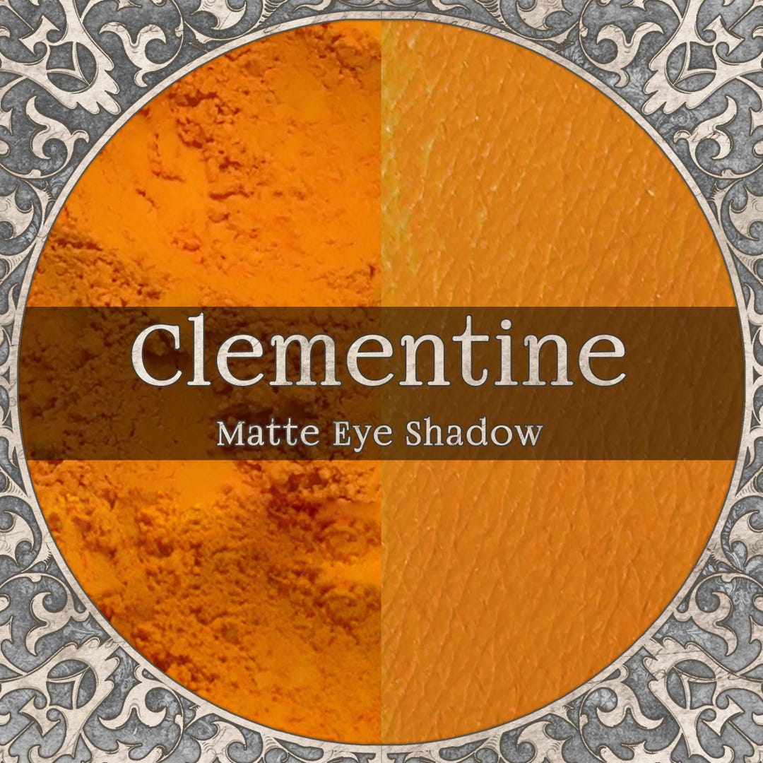 CLEMENTINE Eye Shadow: Matte Bright Orange Vegan Makeup, TAT 5-6 Biz ...