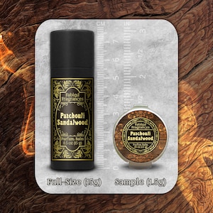 PATCHOULI SANDALWOOD Solid Perfume: Earthy Wood Vegan Scent, TAT 7-8 Biz Days - Etsy Australia